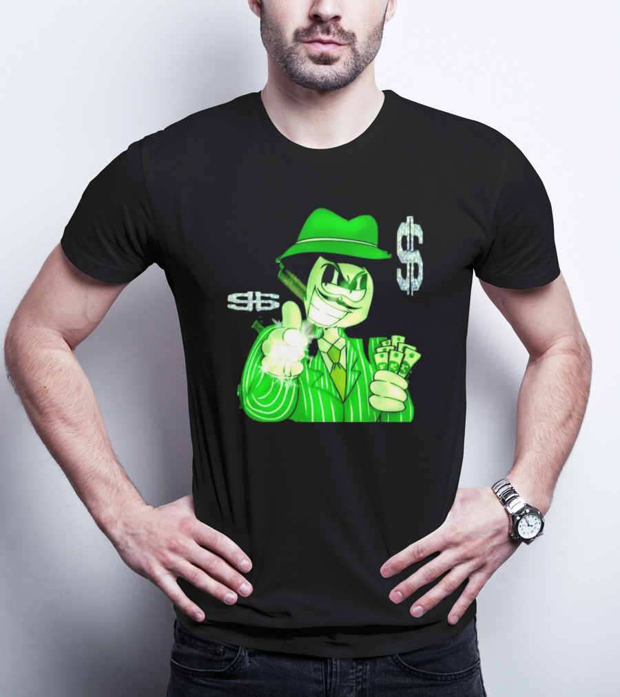 Gangsta Sponge Whang Dollar Suit Fedora Money T-Shirt