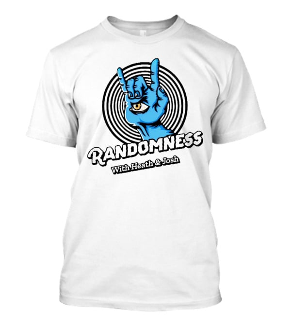 Randomness With Heath And Josh Blue Hand Eye Rock Gesture T-Shirt