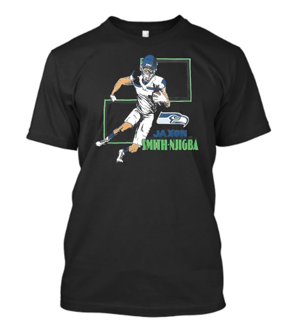 Seattle Seahawks Jaxon Smith-Njigba Football Illustration Draft Pick T-Shirt