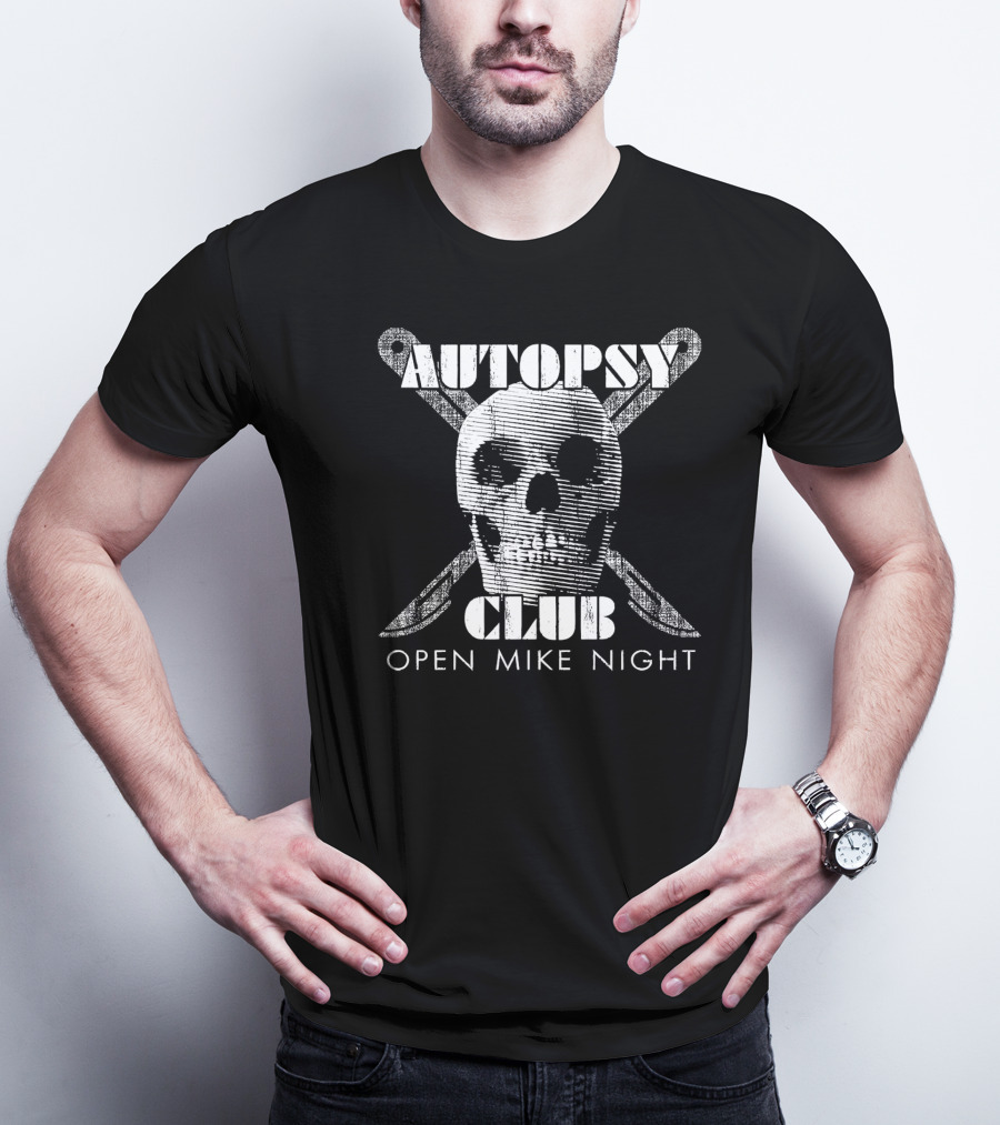 Autopsy Club Skull Open Mike Night T-Shirt