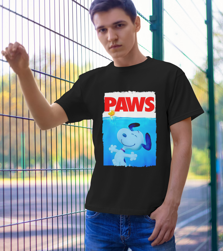 Paws Snoopy And Woodstock Szurkulet T-Shirt