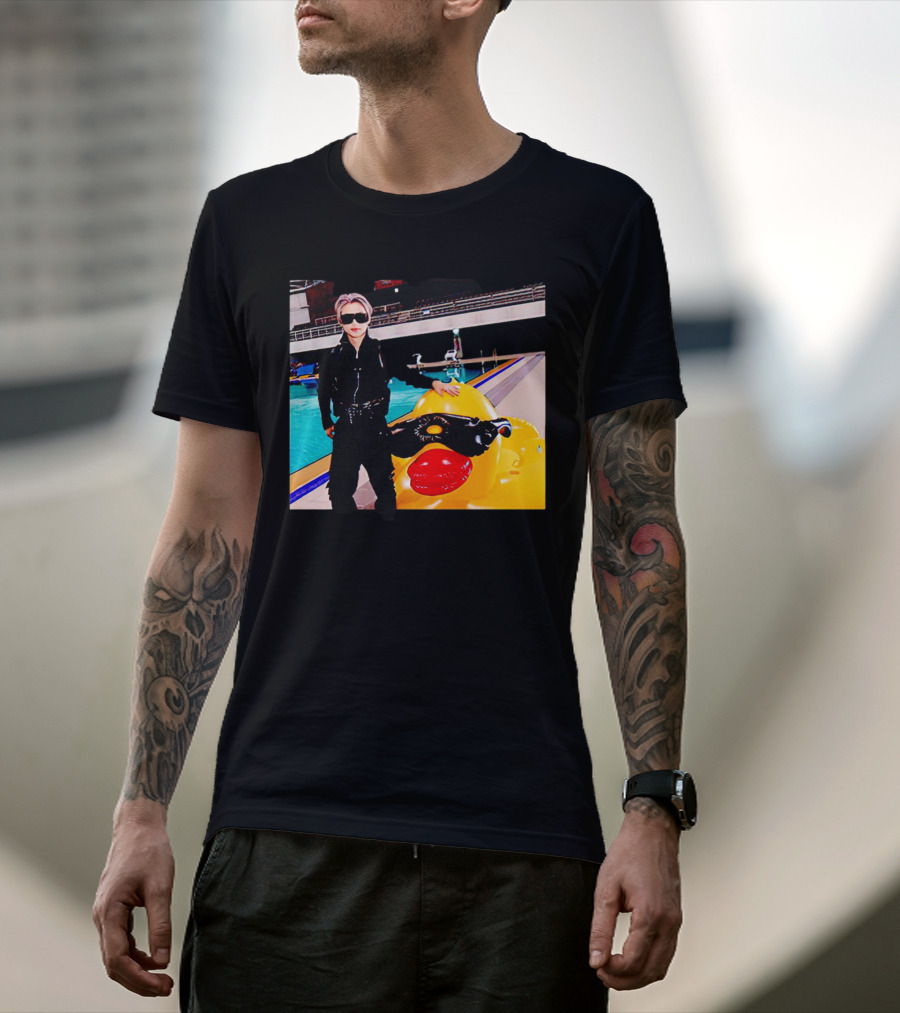 Stray Kids Felix By Pool With Giant Sunglasses Duck T-Shirt