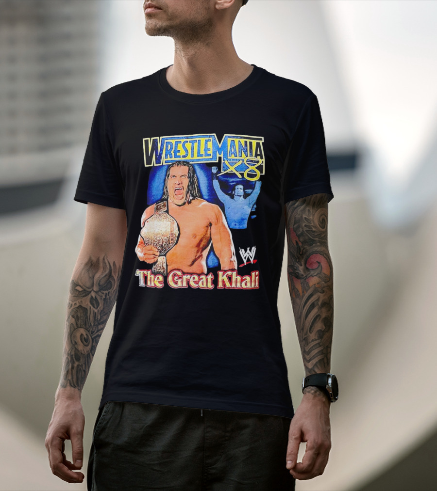 WrestleMania X8 The Great Khali WWE Champion Iconic T-Shirt