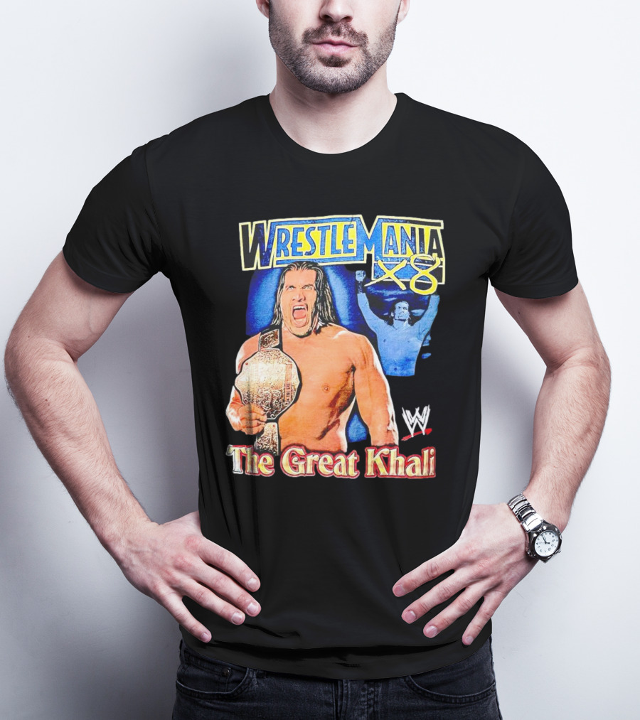 WrestleMania X8 The Great Khali WWE Champion Iconic T-Shirt