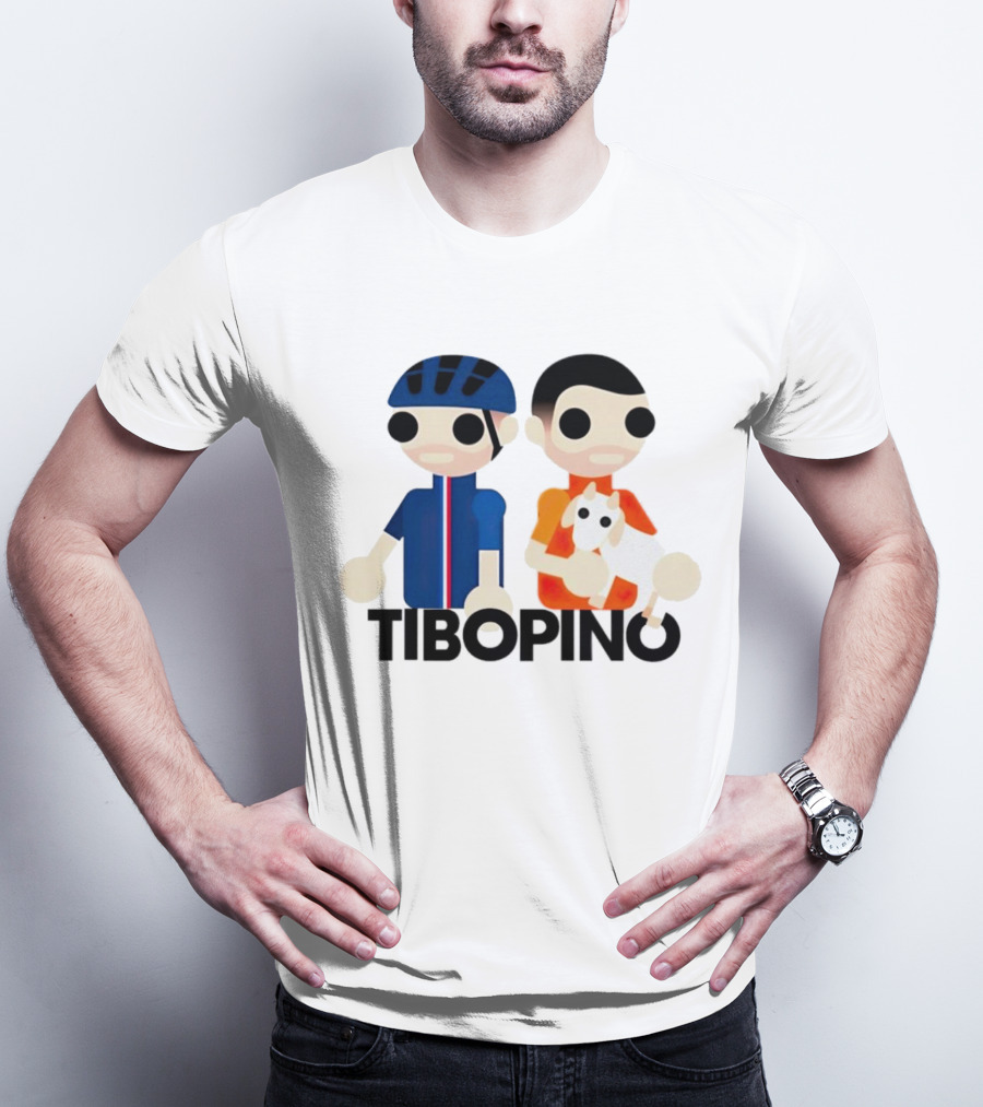 Tibopino Cycling Character Duo With Helmet And Dog T-Shirt