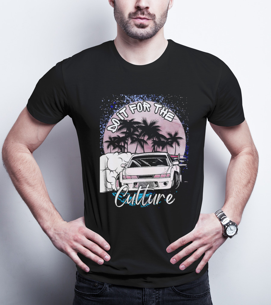 Do It For The Culture Sunset Car Drift Palms T-Shirt