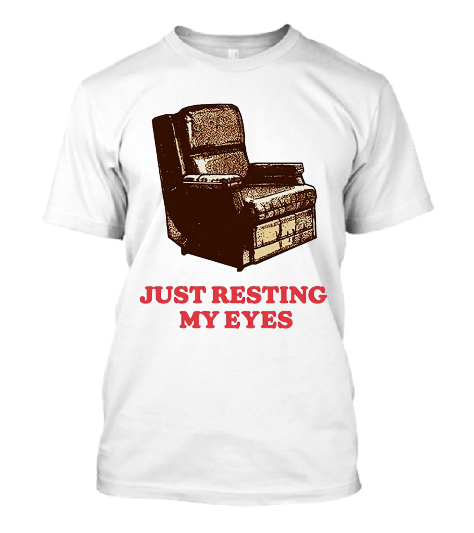 Just Resting My Eyes Armchair Retro Humor T-Shirt