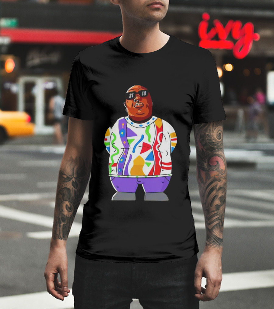 RIP Big Pokey Colorful Sweater Cartoon T-Shirt