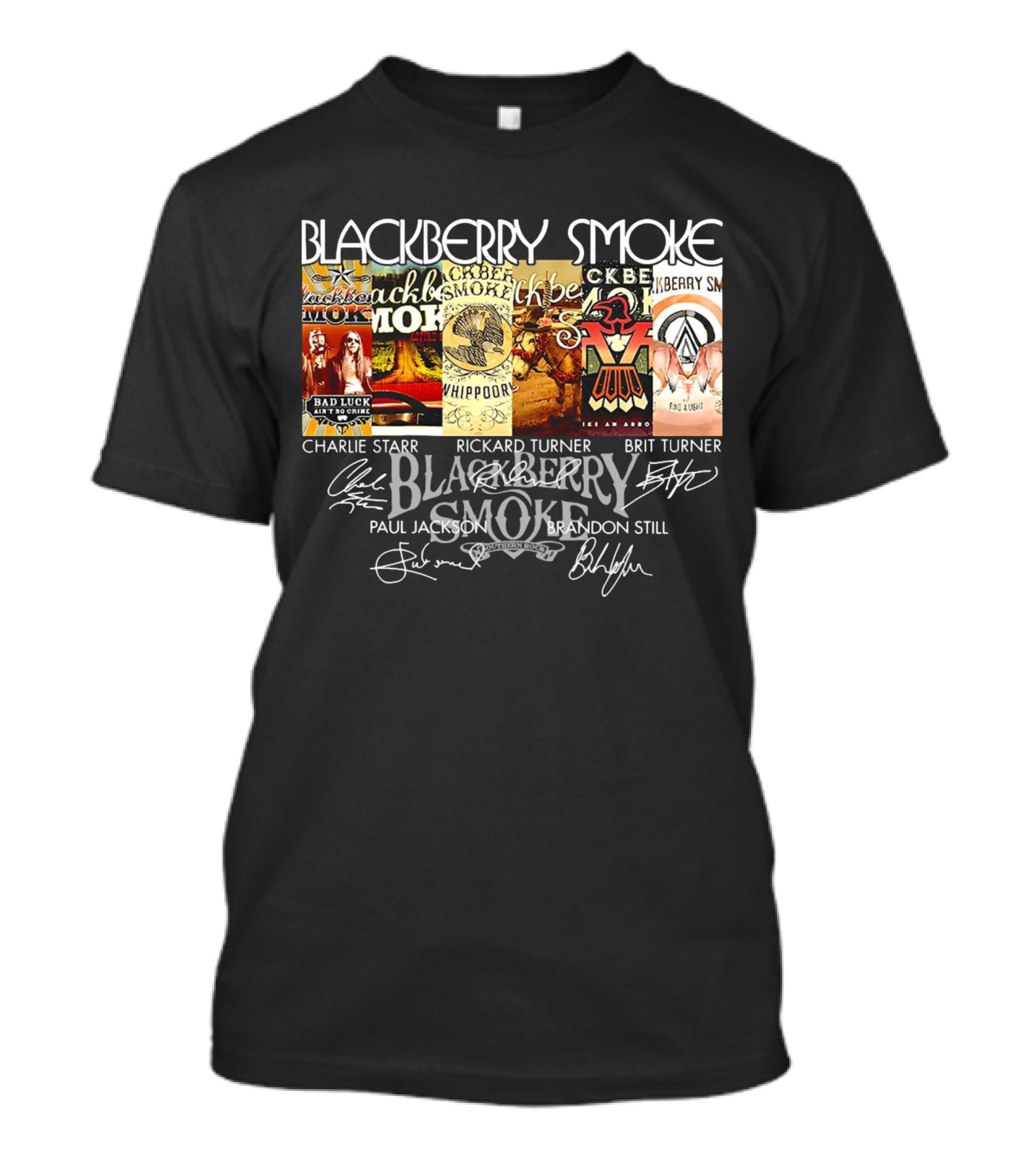 BLACKBERRY SMOKE CHARLIE STARR RICKARD TURNER BRIT TURNER PAUL JACKSON BRANDON STILL T-Shirt
