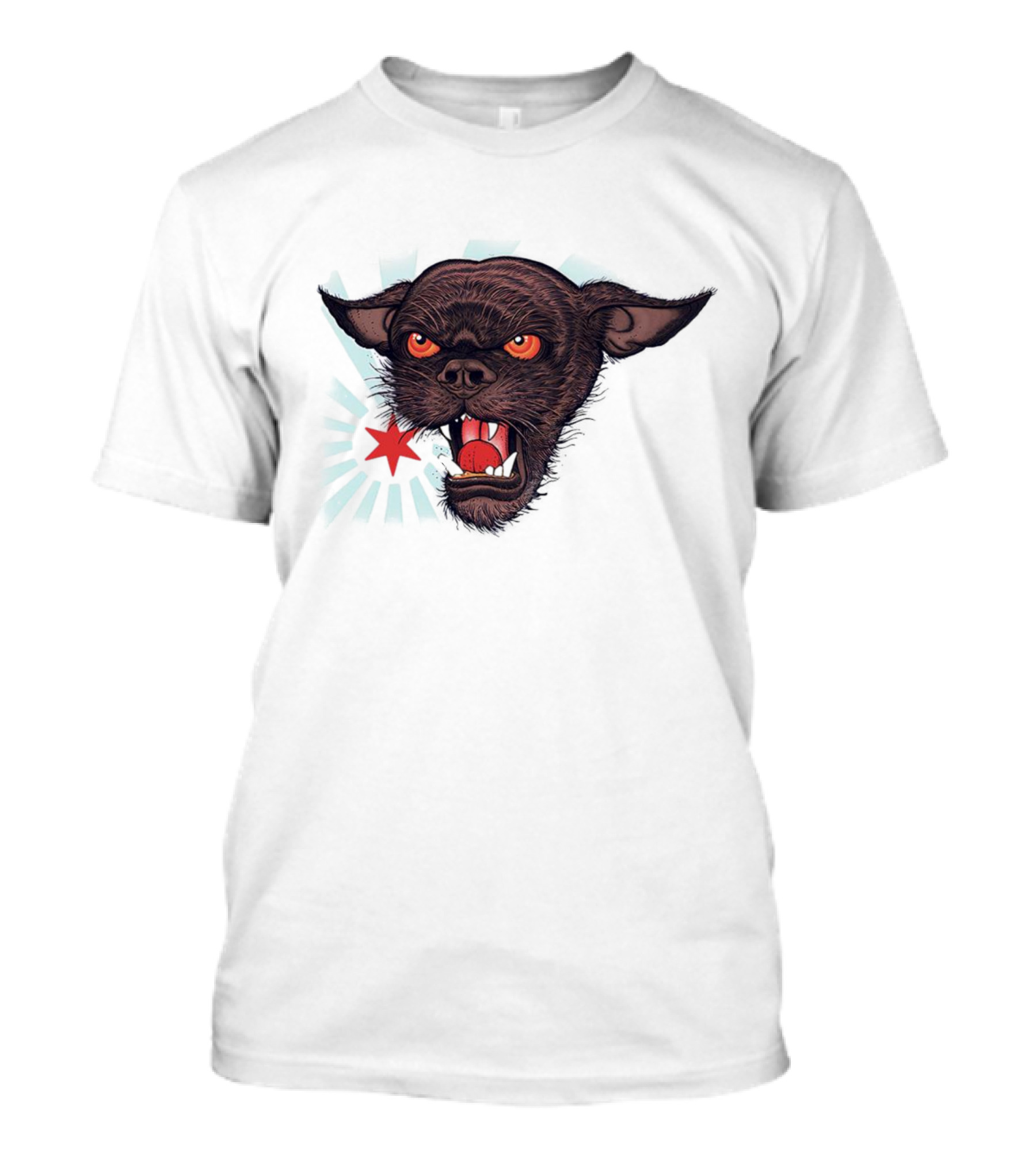 CM Punk Rowdy Chicago Star Ringer Dog T-Shirt