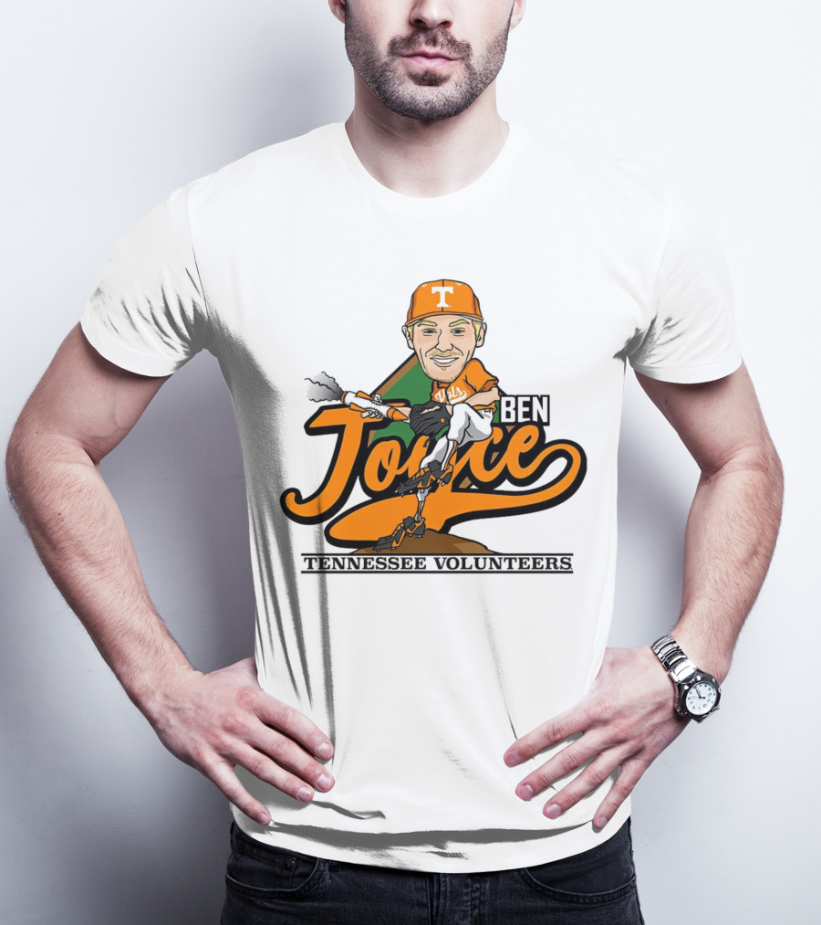 Ben Joyce Tennessee Volunteers Pitcher Caricature Orange Jersey T-Shirt