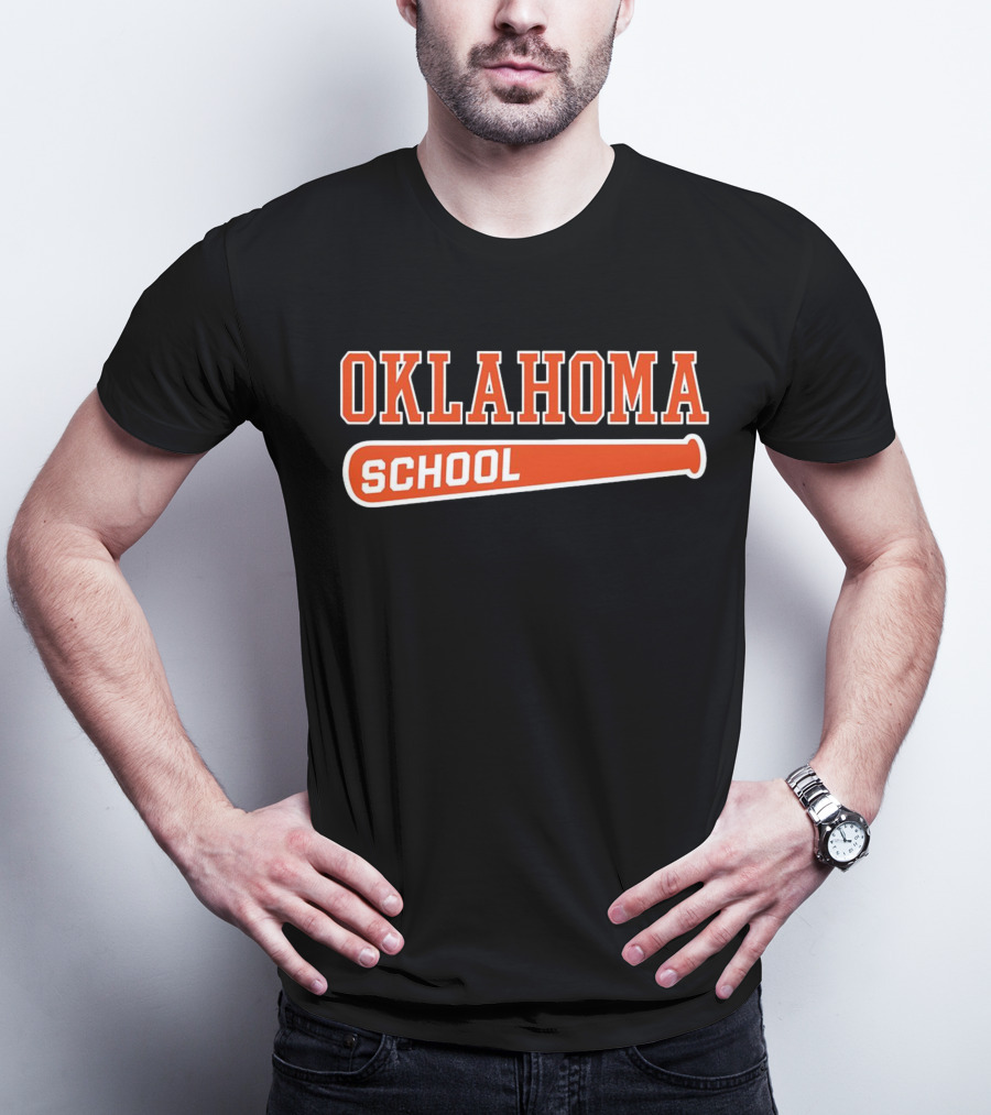 Oklahoma School Baseball Bat T-Shirt