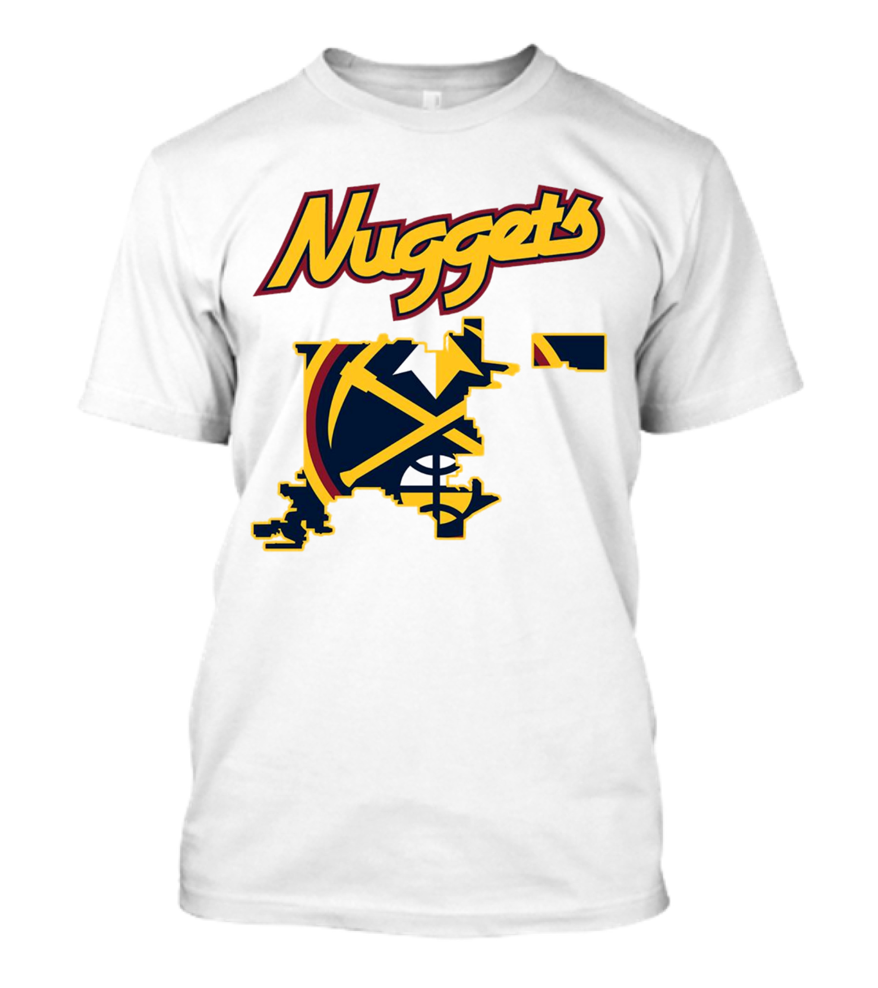 Nuggets Denver Map Basketball Team T-Shirt