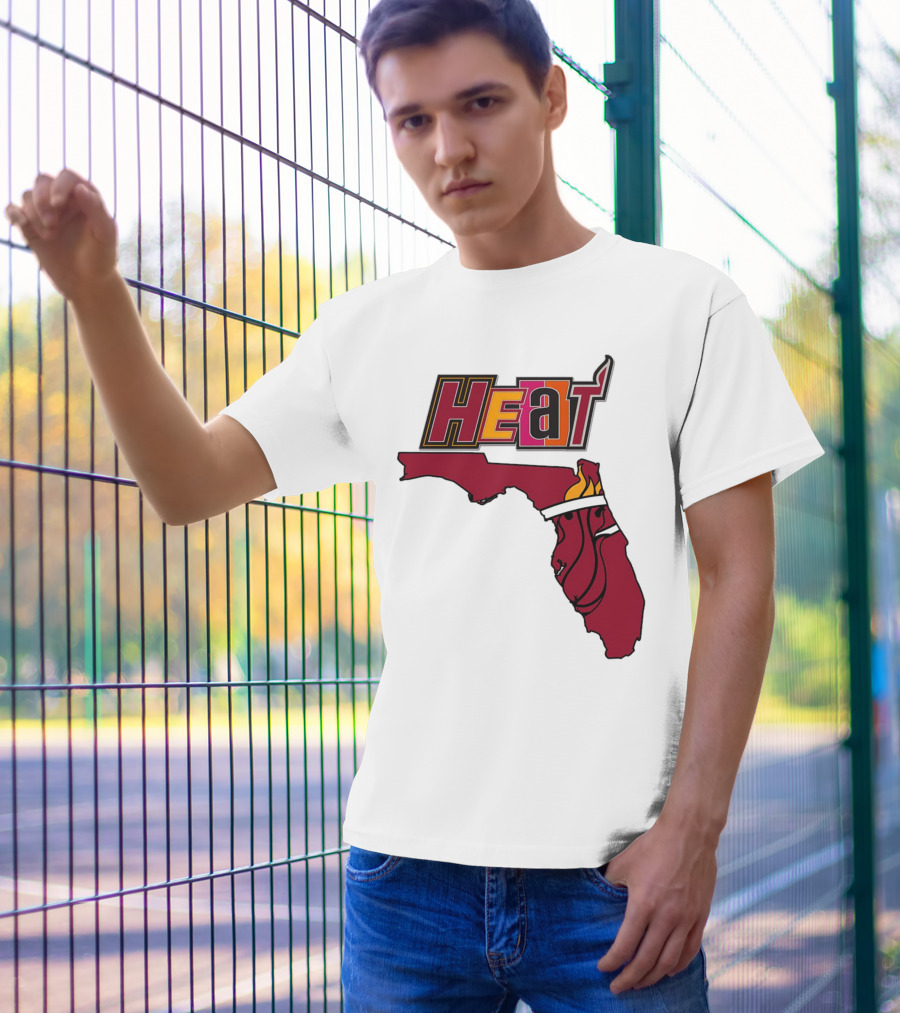 Heat Map Florida Basketball Emblem T-Shirt
