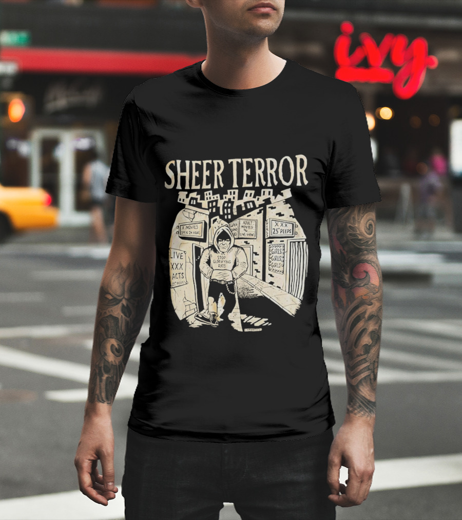 Sheer Terror Stop Glorifying Rats Urban Alleyway Scene T-Shirt