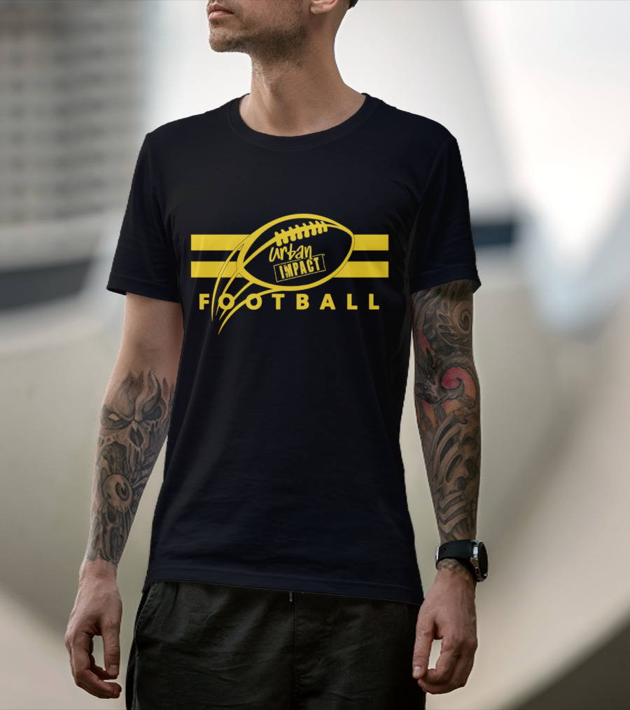 Urban Impact Football Yellow Stripes T-Shirt