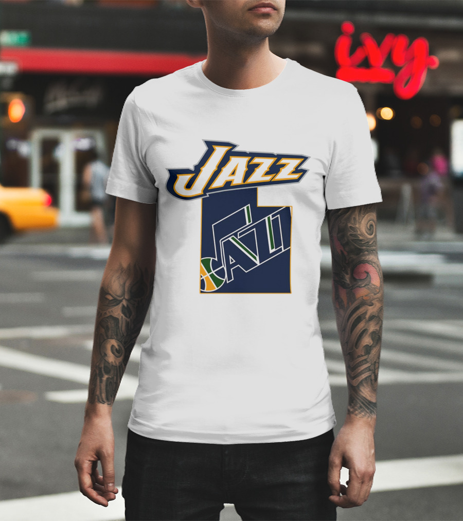 Jazz Utah Map T-Shirt