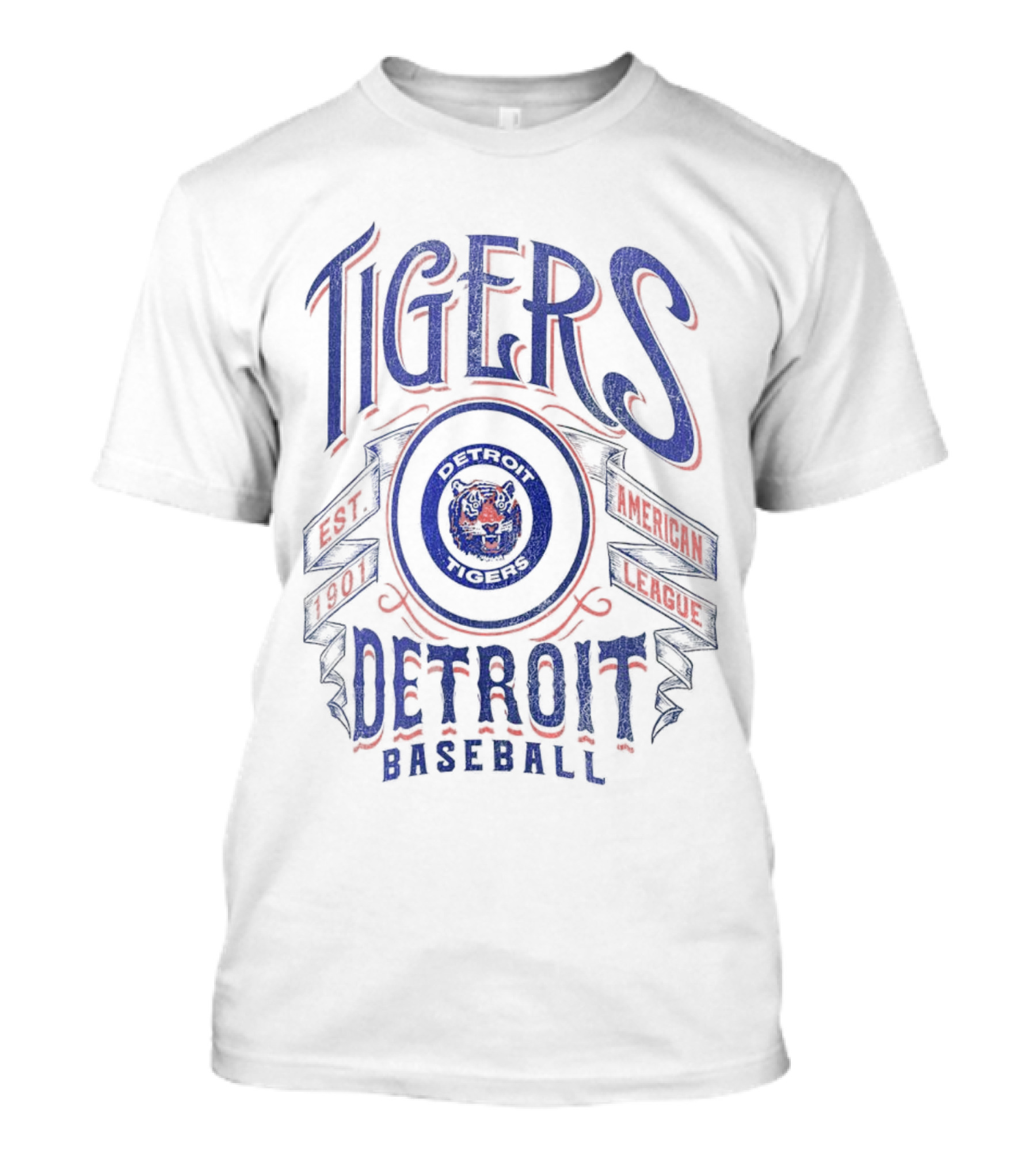 Detroit Tigers Baseball Est 1901 American League T-Shirt