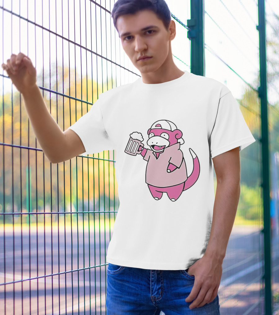 Slowpoke Pokemon Slowbro Frat Beer Cap T-Shirt