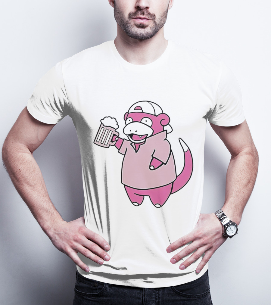 Slowpoke Pokemon Slowbro Frat Beer Cap T-Shirt