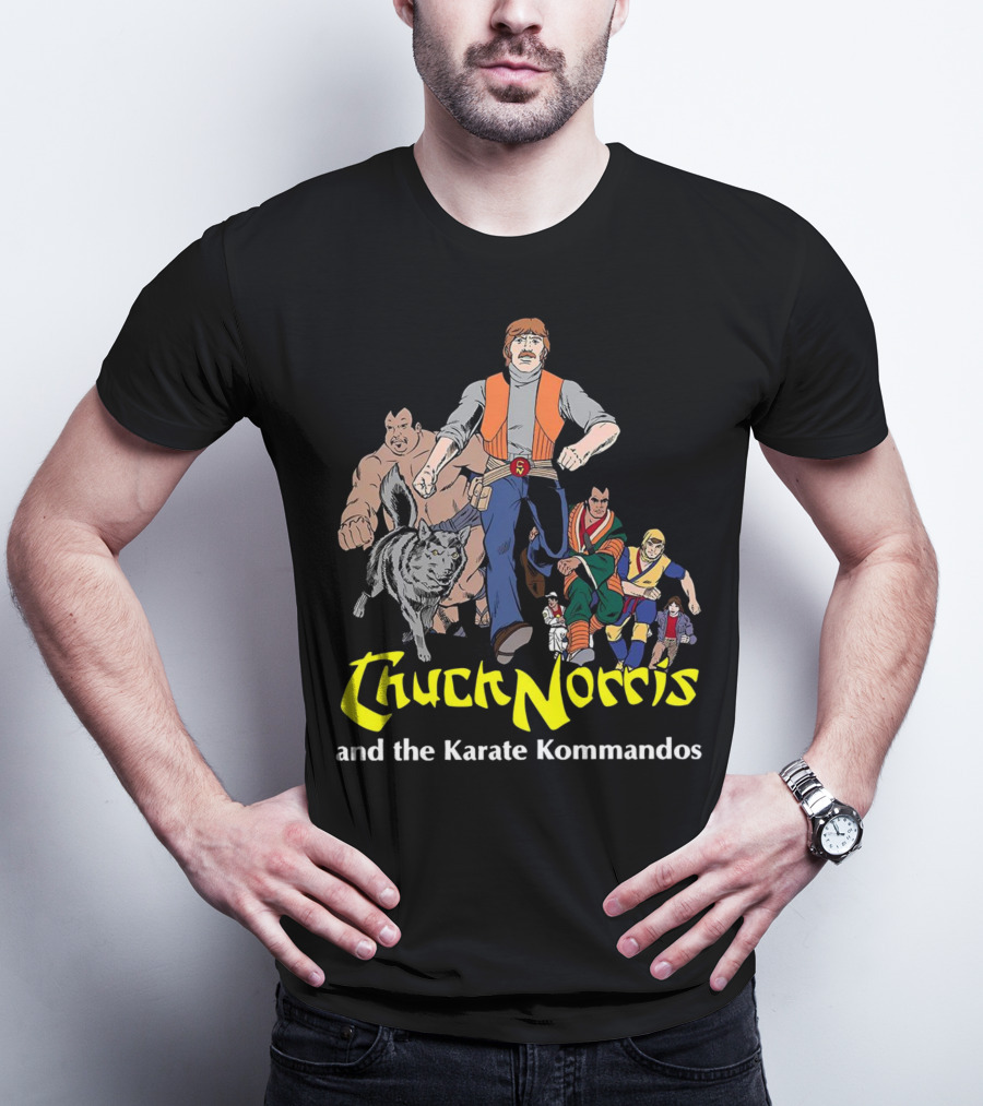 Chuck Norris And The Karate Kommandos Full Team Cartoon Reunion Adventure T-Shirt