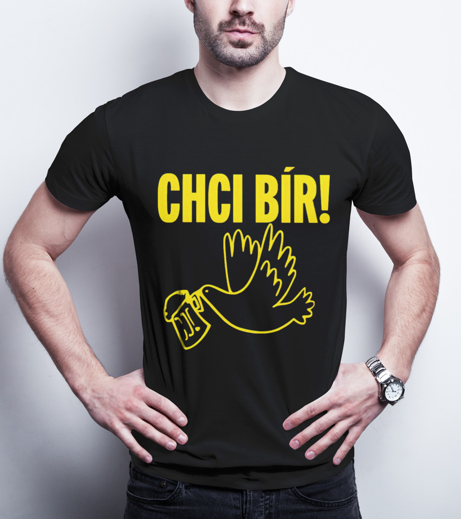 CHCI BÍR Beer Dove With Mug T-Shirt