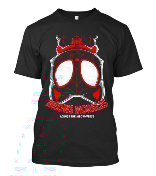 Meows Morales Across The Meow-Verse Spider Cat Mask T-Shirt