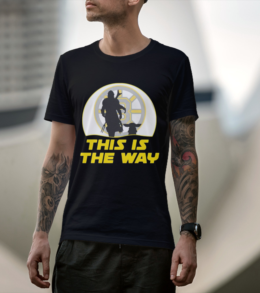 Boston Bruins This Is The Way Mandalorian Crossover T-Shirt