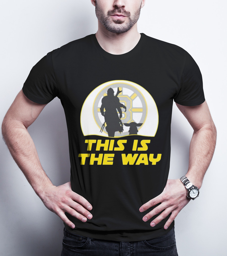 Boston Bruins This Is The Way Mandalorian Crossover T-Shirt