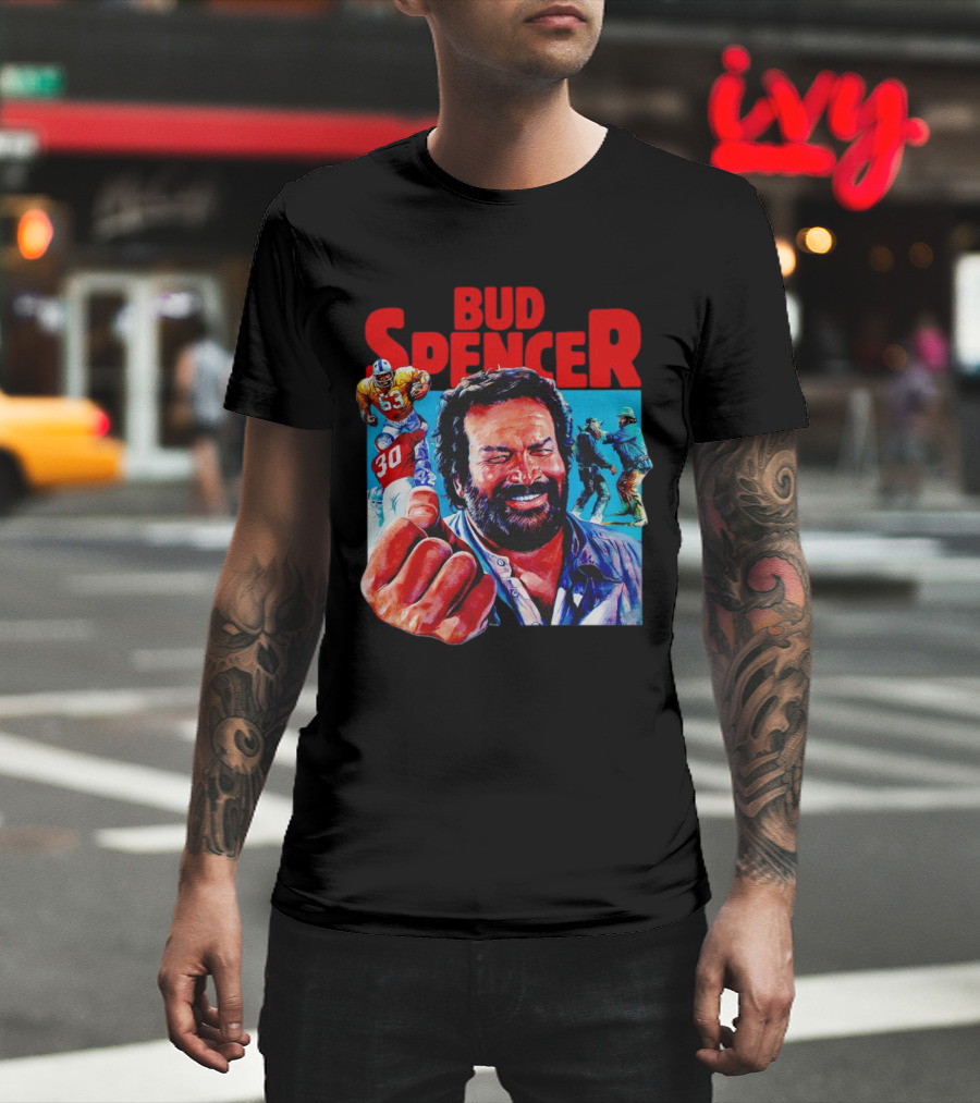 Bud Spencer Football And Laughing Scene In Action T-Shirt