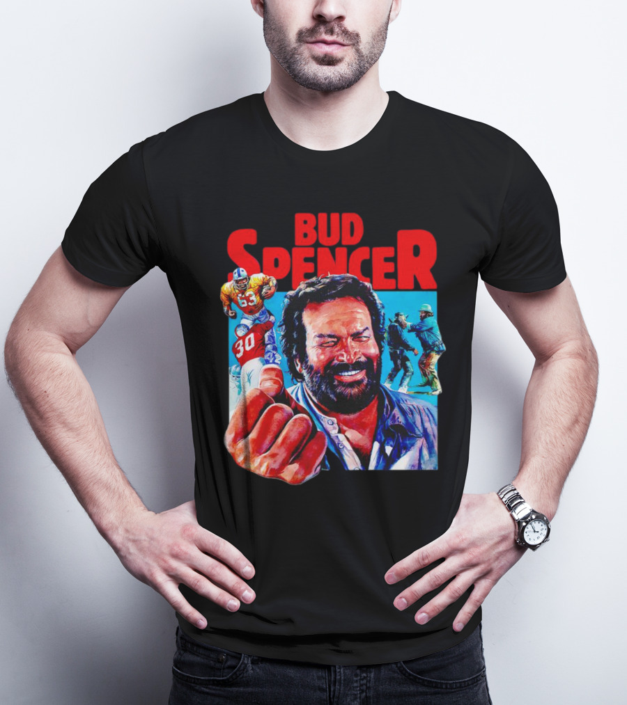 Bud Spencer Football And Laughing Scene In Action T-Shirt