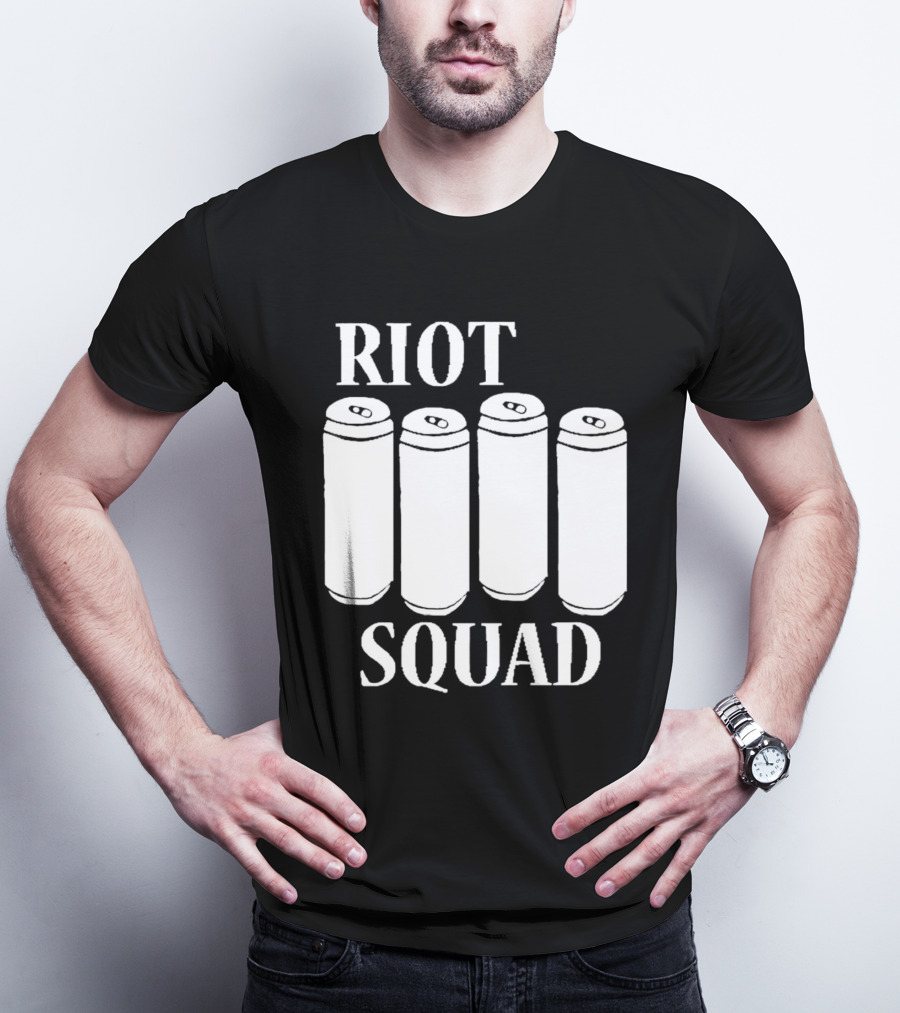 Riot Squad Beer Can Four Pack T-Shirt
