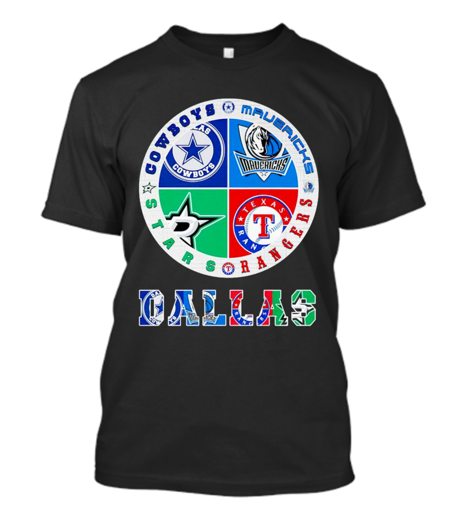 Dallas Cowboys Mavericks Stars Rangers Texas Sports T-Shirt