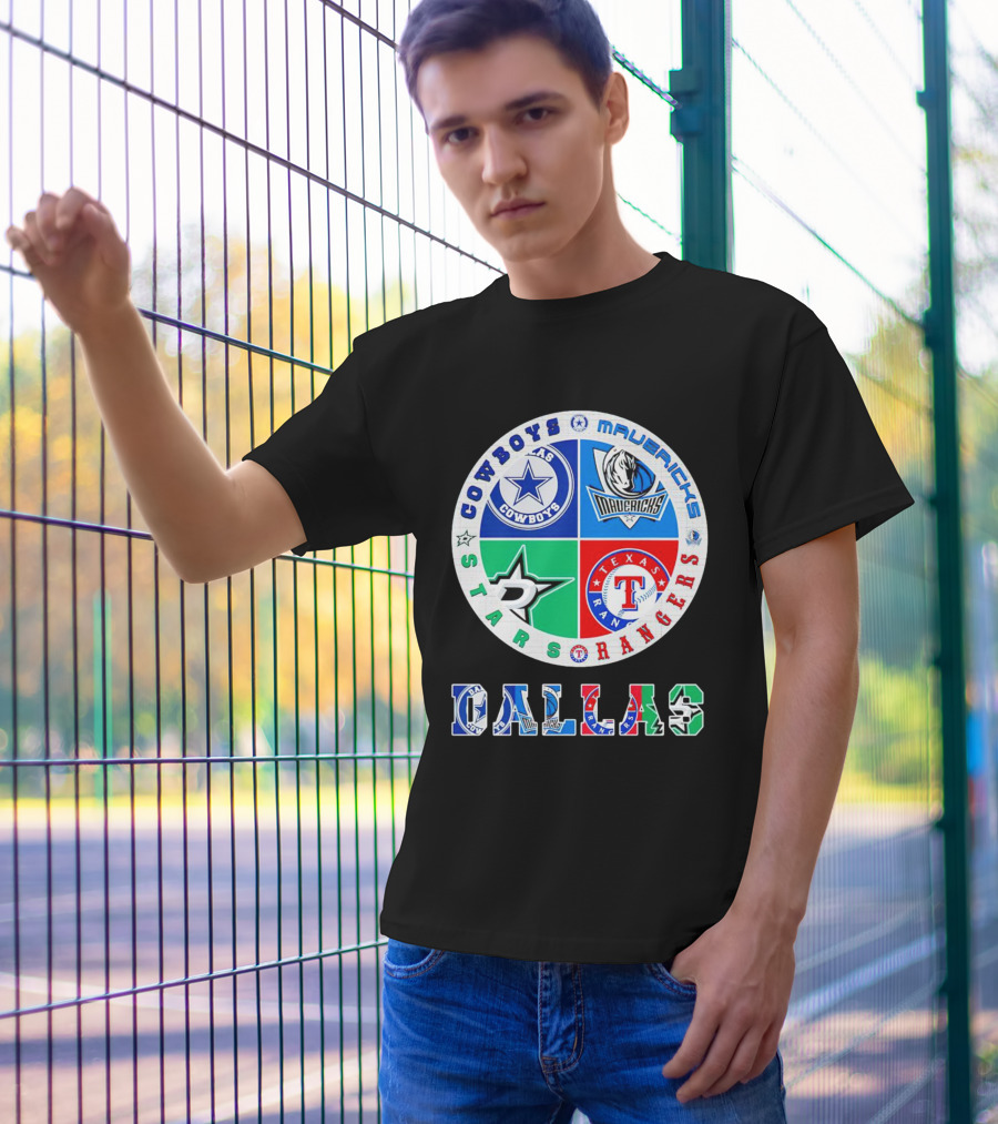 Dallas Cowboys Mavericks Stars Rangers Texas Sports T-Shirt