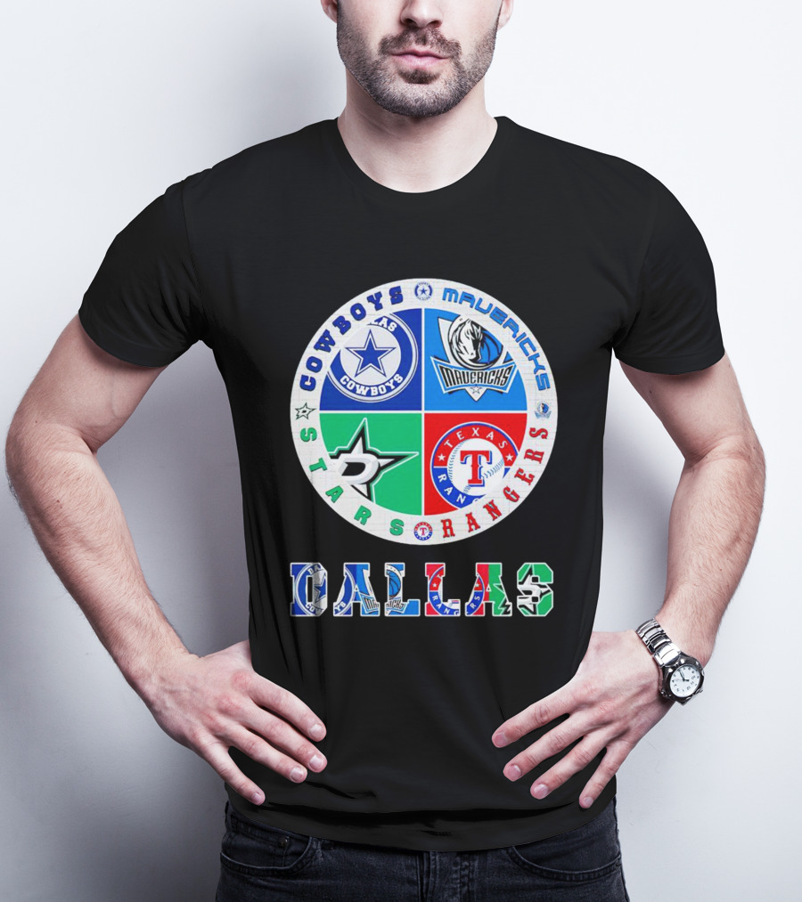 Dallas Cowboys Mavericks Stars Rangers Texas Sports T-Shirt