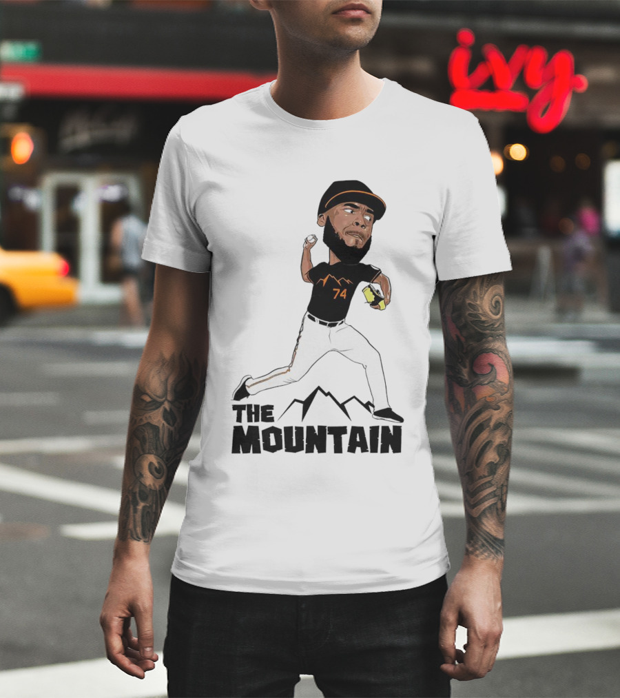 The Mountain Félix Bautista 74 Baltimore Orioles Pitcher T-Shirt