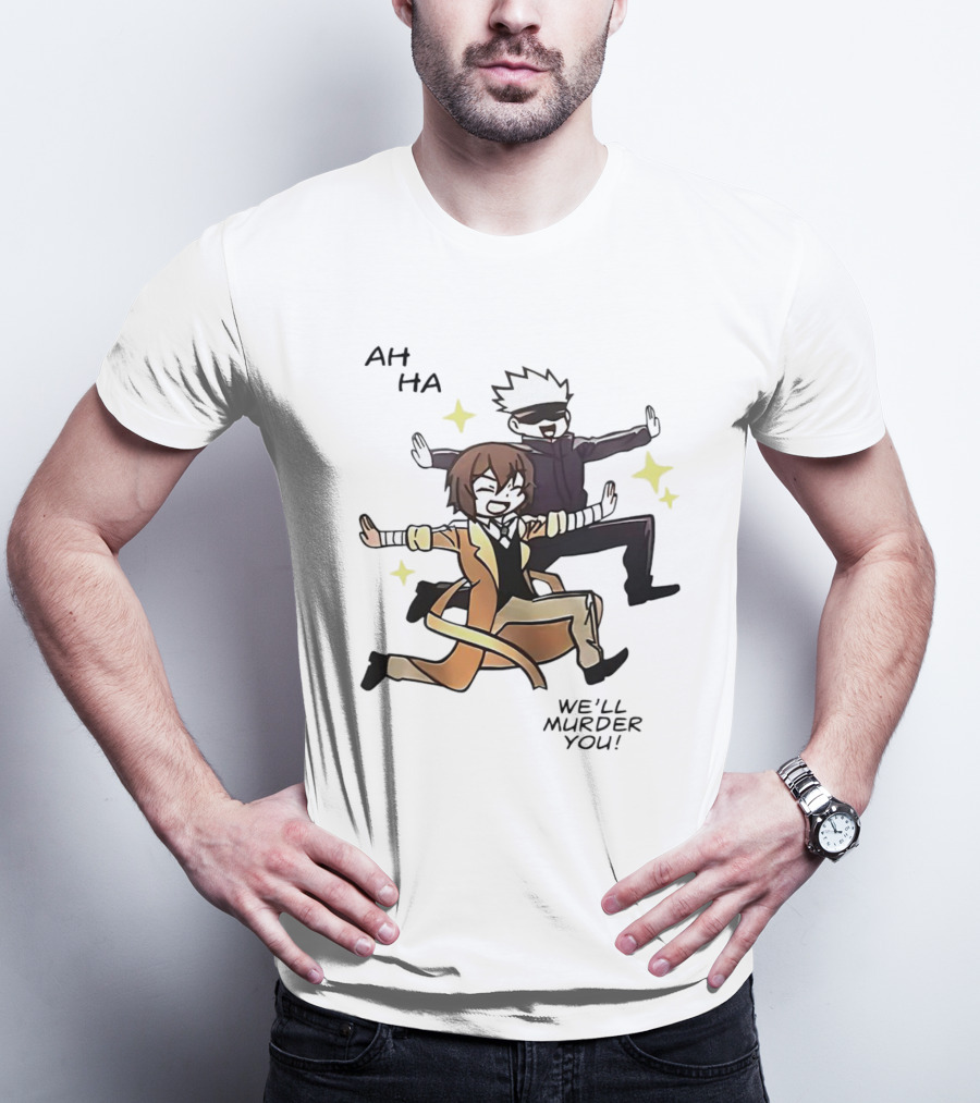 Ah Ha We’ll Murder You Cartoon Characters Dance Pose With Stars T-Shirt