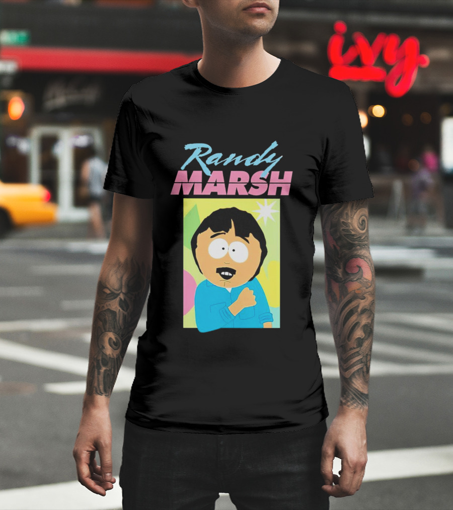 Randy Marsh Cartoon Character Colorful T-Shirt