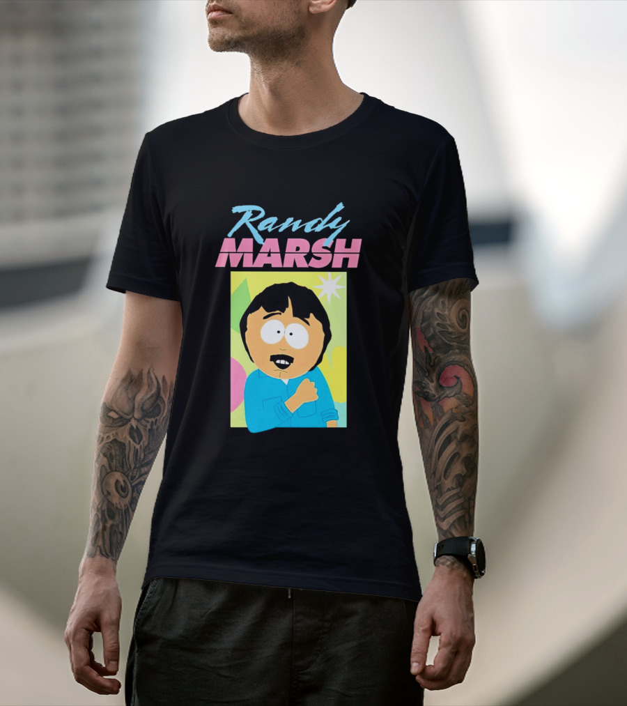 Randy Marsh Cartoon Character Colorful T-Shirt