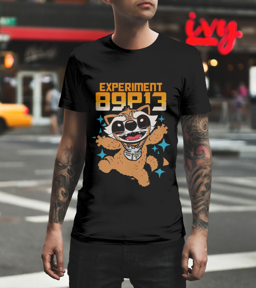 Experiment 89P13 Rocket Raccoon Cute Character T-Shirt