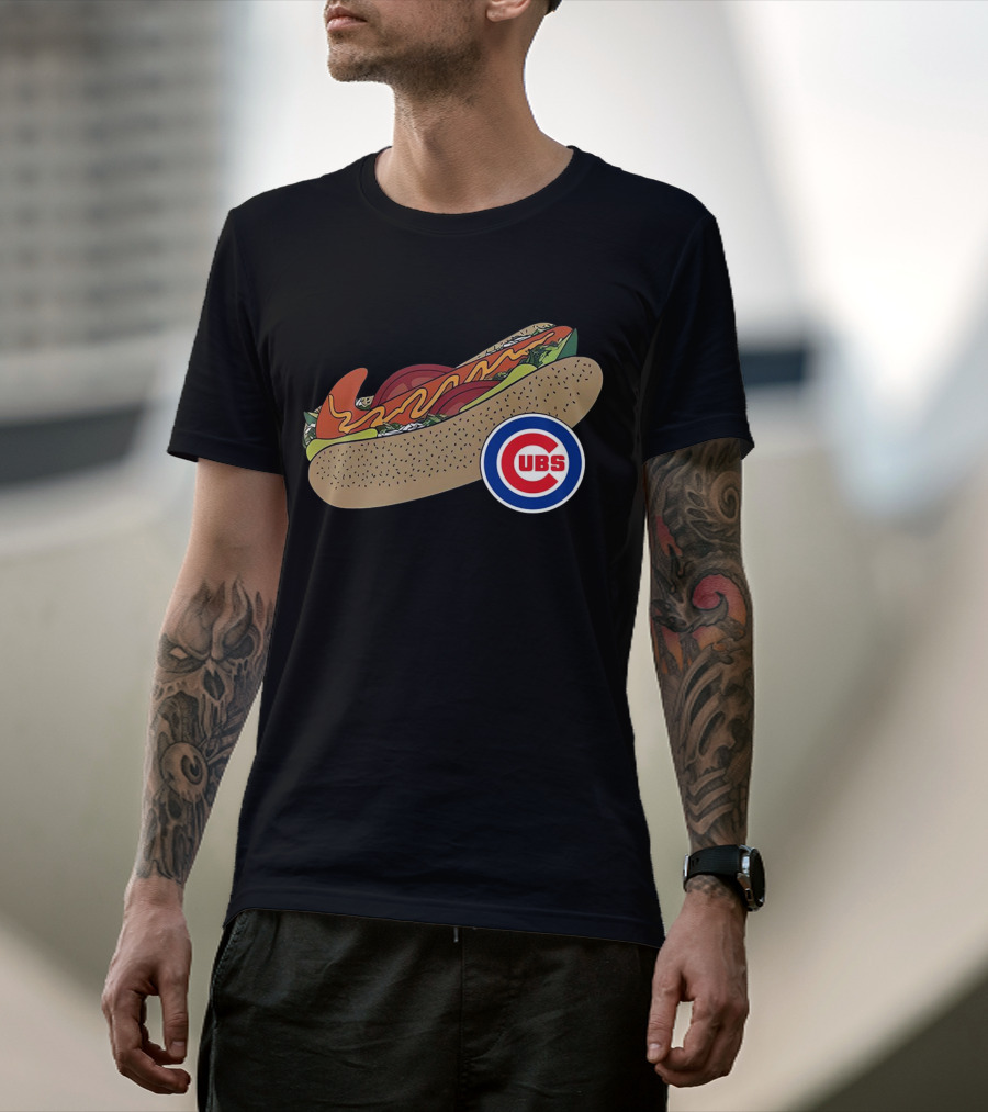 Chicago Cubs Hot Dog Classic Icon T-Shirt