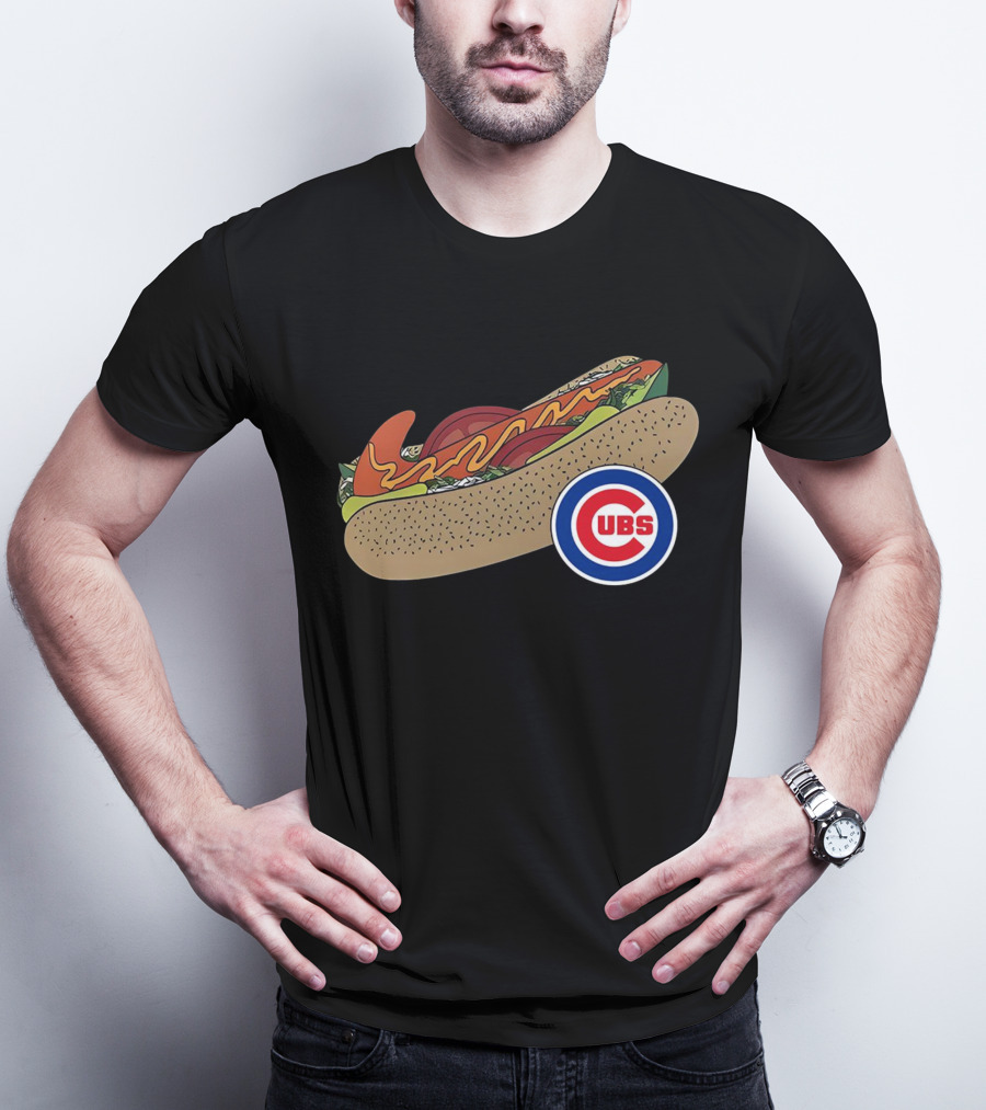 Chicago Cubs Hot Dog Classic Icon T-Shirt