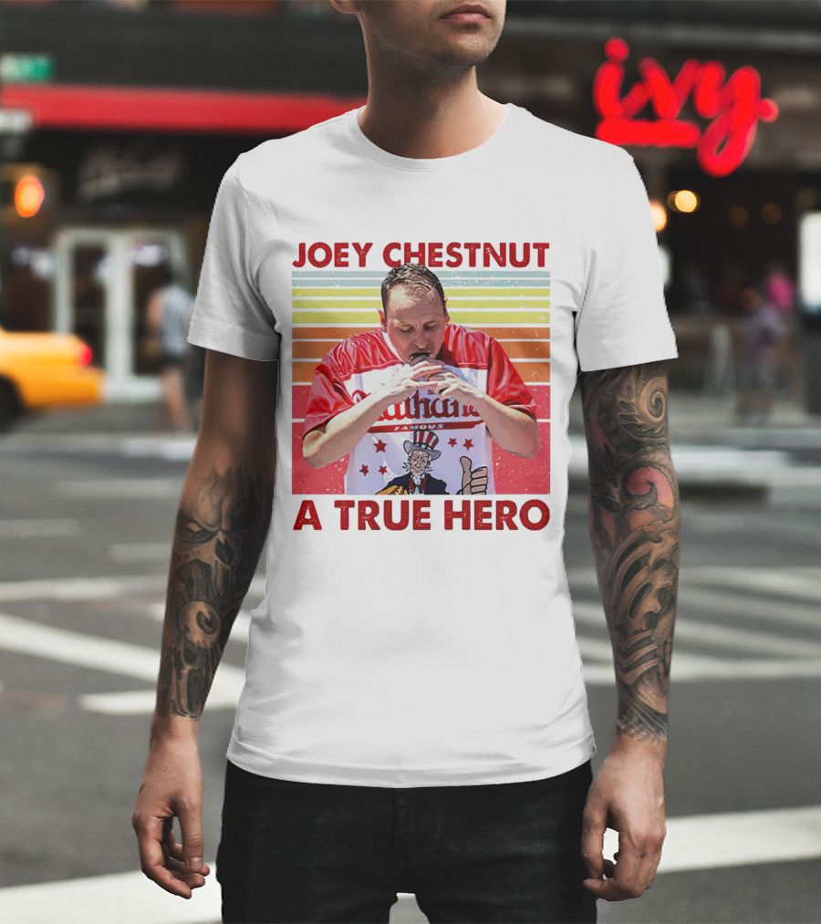 Joey Chestnut Nathan's Famous A True Hero T-Shirt