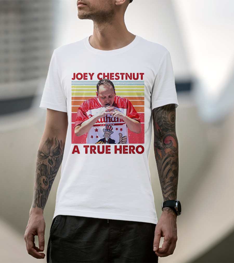 Joey Chestnut Nathan's Famous A True Hero T-Shirt