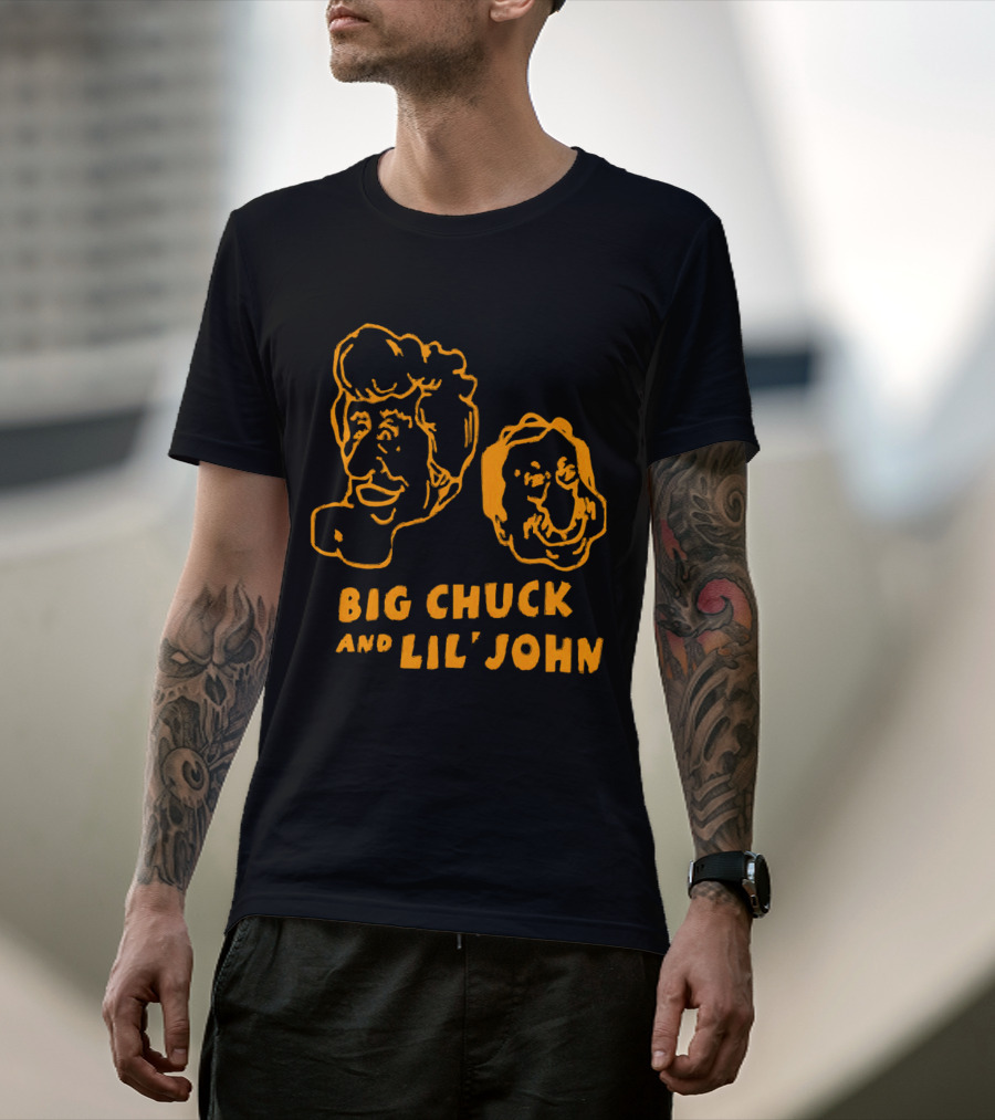 Big Chuck And Lil’ John Caricature Classic Faces T-Shirt