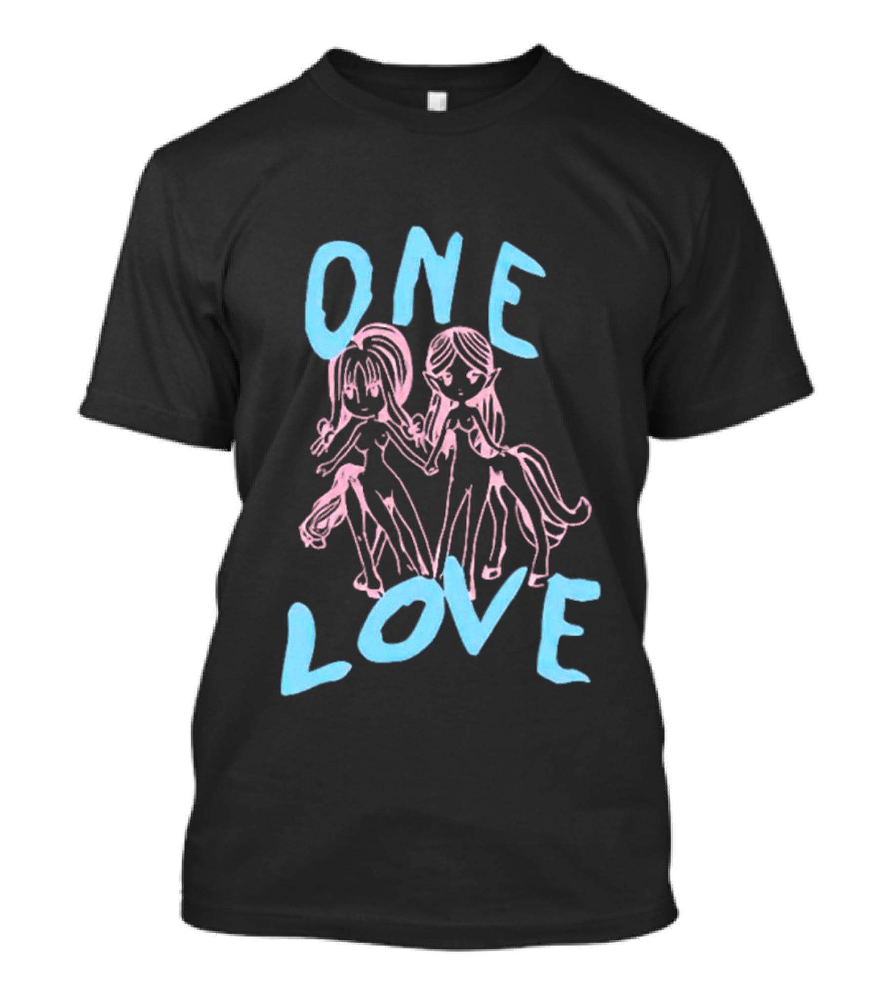 ONE LOVE Anime Characters Duo T-Shirt