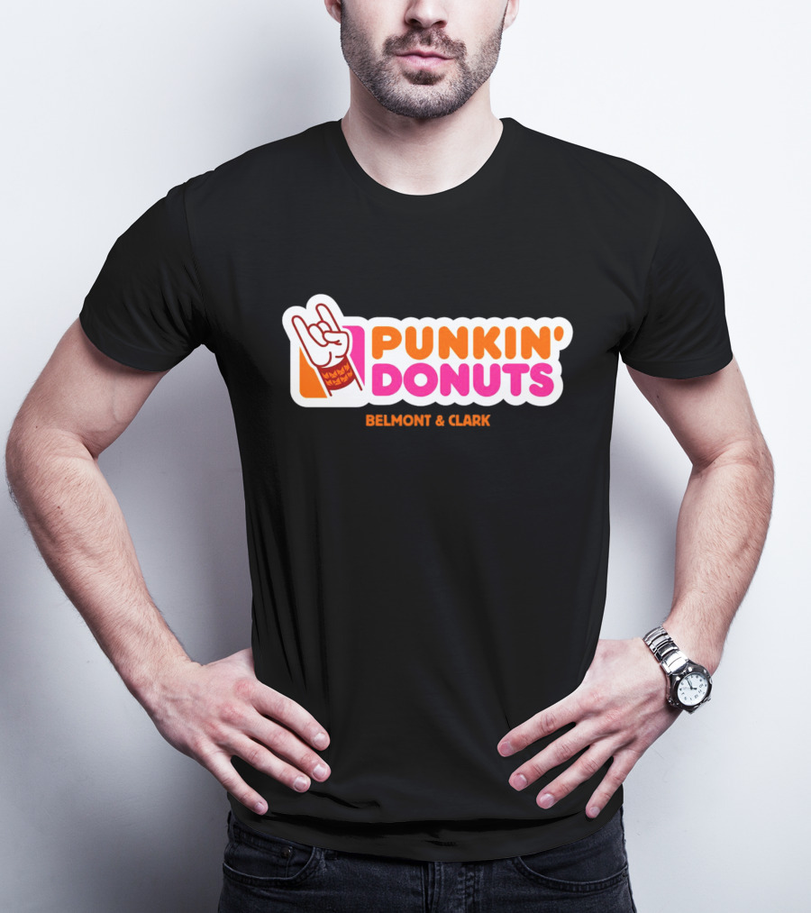 Punkin Donuts Belmont And Clark Rock Hand T-Shirt