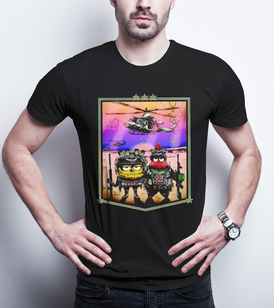 SpongeBob Patrick Military Helicopter Goofy Goobers T-Shirt