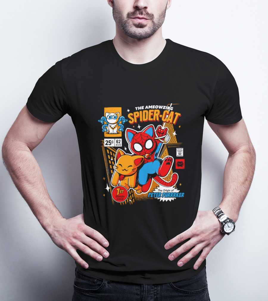 The Ameowzing Spider-Cat The Origin Of Peter Purrrker 1st Issue T-Shirt