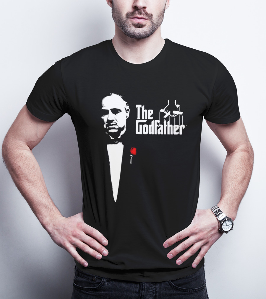 The Godfather Don Corleone Iconic Puppet Strings Red Rose T-Shirt
